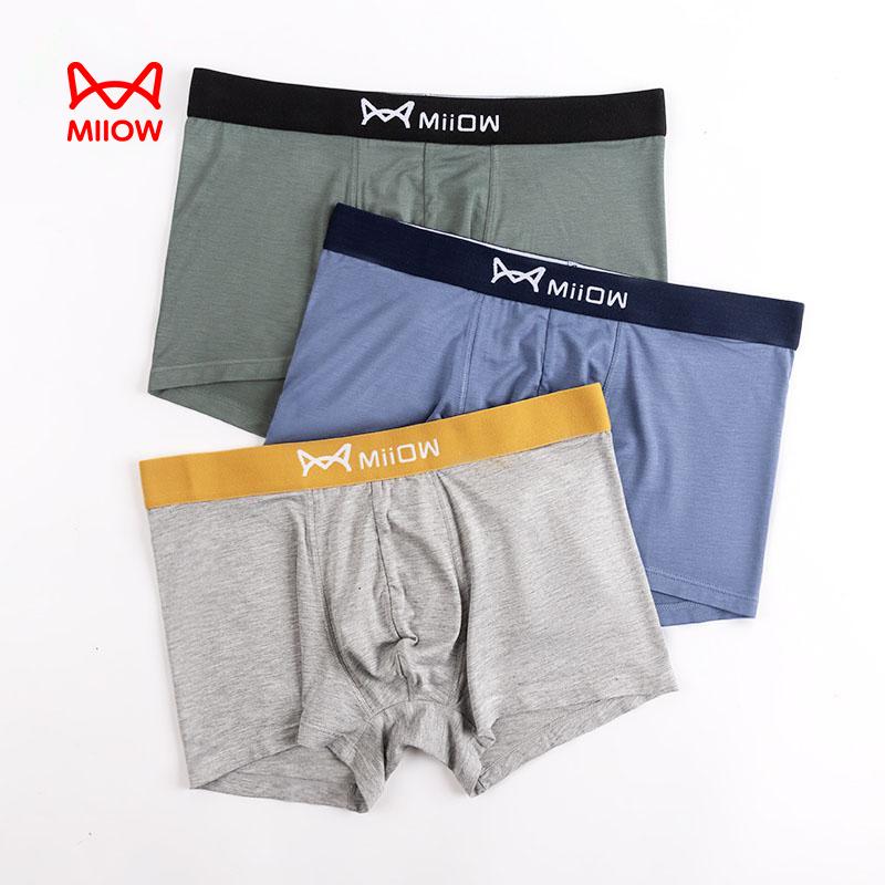 MiiOW/猫人【直播必入款】Miiow猫人男士平角内裤透气大码4季爆款【种草 评价】- 抖音