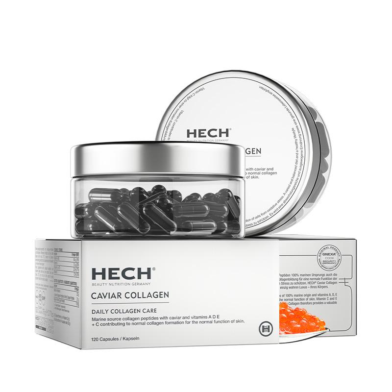 HECH赫熙 口服鱼子酱精华胶囊小分子深海鱼胶原蛋白肽 120粒/盒【种草 评价】- 抖音